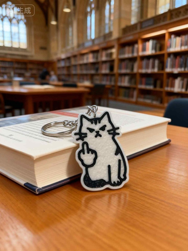 Cat Middle Finger Keychain 2pcs/pack | eBay Australia