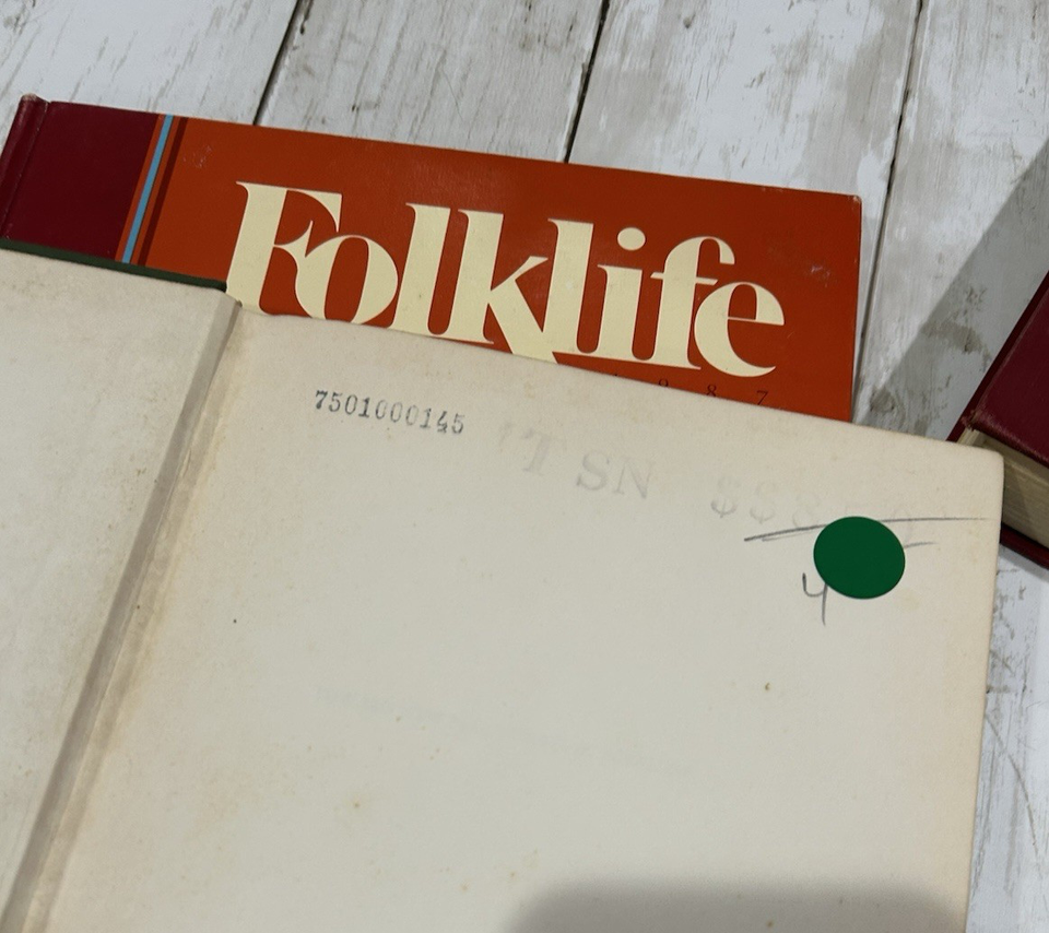 VTG Folklore Book Lot (4) American British Folklife Annual Hardcover ...