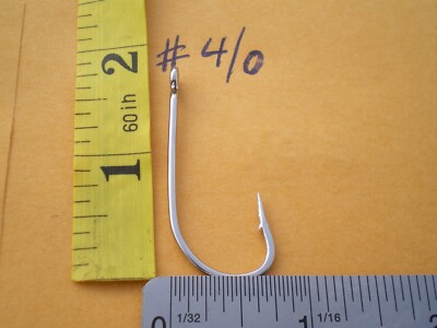 50 PCS. STAINLESS STEEL IN LINE HOOKS, 34007 SIZE #4/0 | eBay