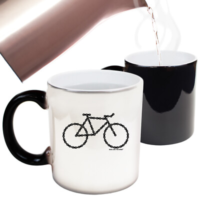 Cycling Chain Bike Funny Mugs Novelty Colour Changing Mug GIFT BOXED ...