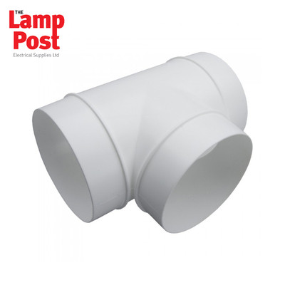 100mm 4 Inch PVC Ducting Tee Piece, T Piece for Fans | eBay UK