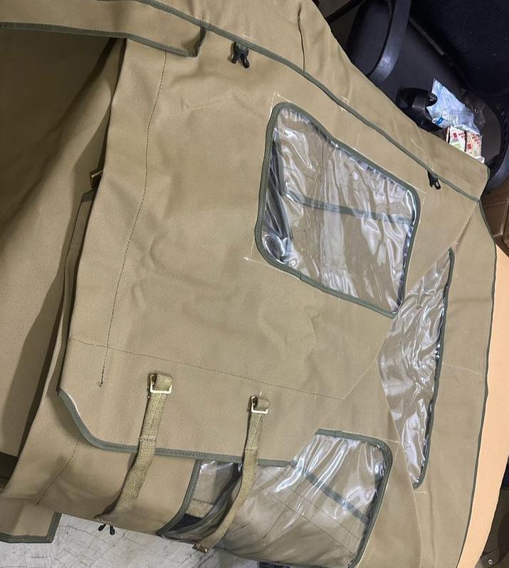 Complete Canvas Soft Top For JEEP WILLYS MB GPW Hotkiss OD Green/Brown ...