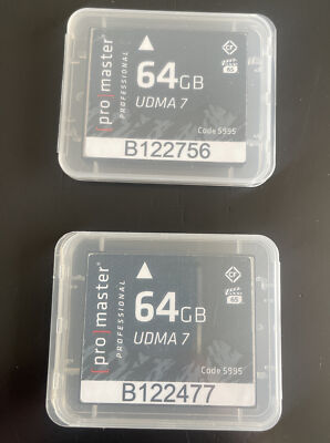 2 Pack - Pro Master Professional 64gb Compact Flash UDMA 7 - Code 5955 ...