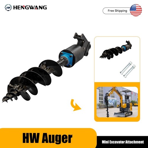 Mini Excavator Attachment Hydraulic Auger High Rotating Speed High ...
