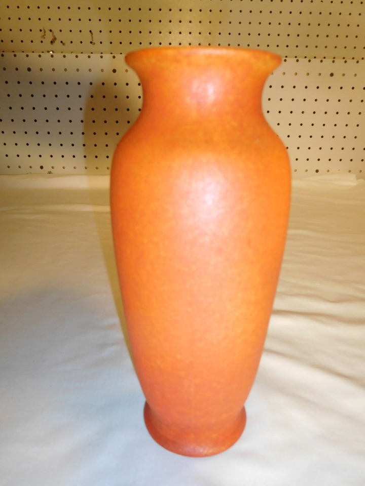 Vintage 1930's Cowan Uranium Orange 7-1/2 inch Art Pottery Vase | eBay