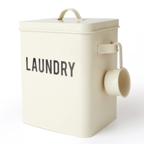 Metal Laundry Detergent Powder Storage Canister Box with Scoop for ...