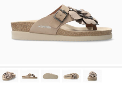 Mephisto Helen Flower Light Taupe Comfort Sandal Women's sizes 35-42 ...