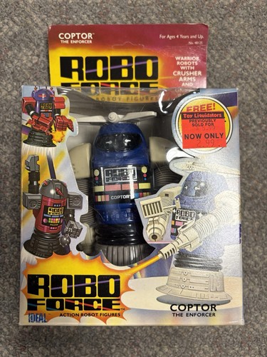 + Ideal 1984 Robo Force Action Robot Copter the Enforcer Figure w/ Box ...