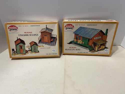 Lot of 2 Model Power HO Scale - 3 TRACKSIDE BUILDINGS & BRANCH DEPOT ...