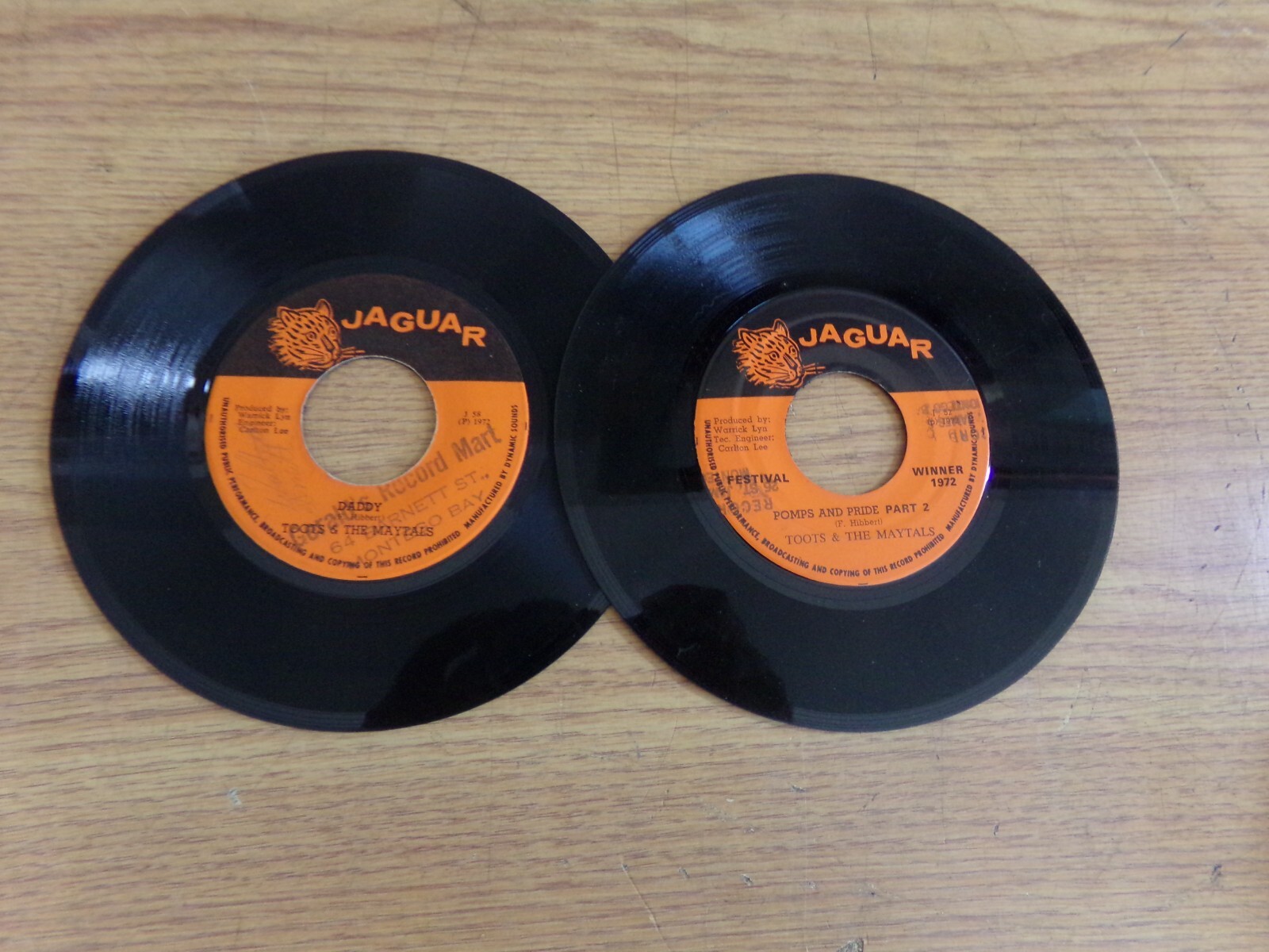 45 RPM RECORD TOOTS & THE MAYTALS LOT OF 2 | eBay