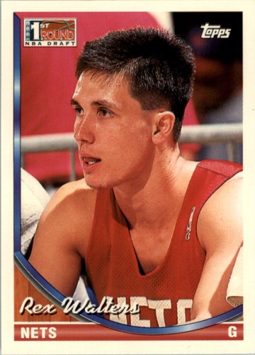 1993-94 Topps #40 Rex Walters RC Rookie Card New Jersey Nets Kansas ...