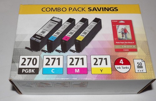 Genuine Canon PGI-270 Black & CLI-271 Color Ink Cartridges 270 271 ...