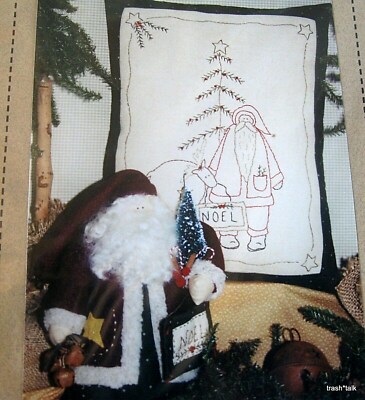 Bean Bag Doll Christmas Craft Pattern Santa Claus & Embroidery ...