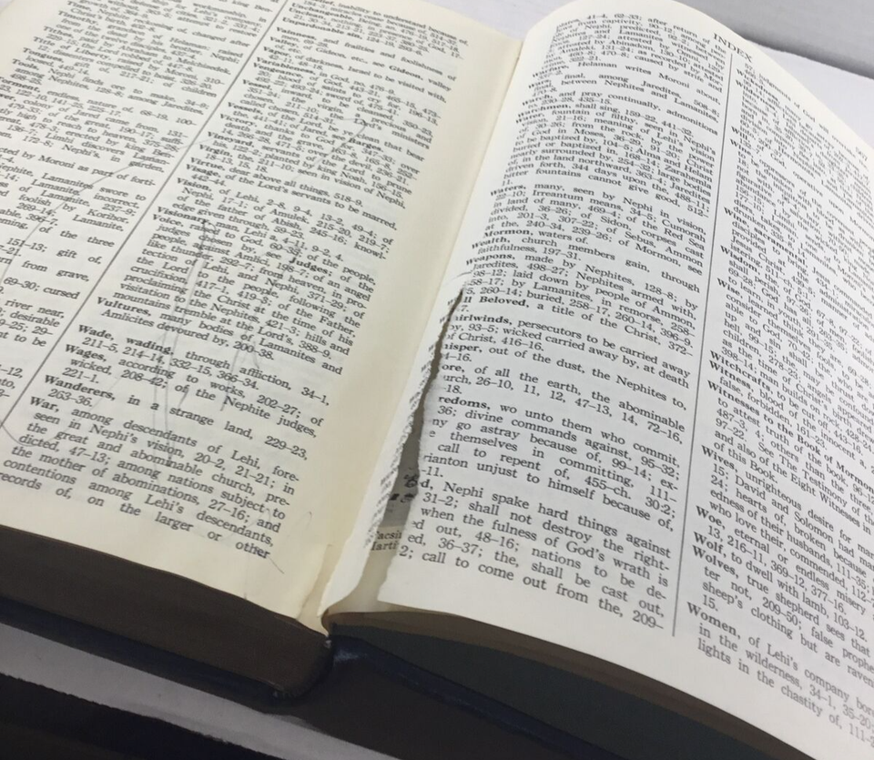 1957 HB Illustrated Large Print Book of Mormon LDS Latter Day Saints | eBay