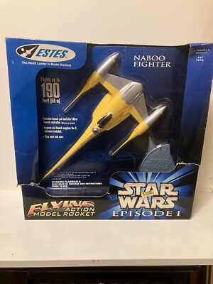 Estes Star Wars Episode 1 Naboo Star Fighter Flying Model Rocket 1998 ...
