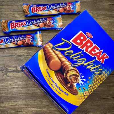 Tiffany Wafer Break Delights 24x14g Crunchy Cream Filled Wafer 2 Rolls ...