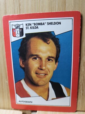 KEN SHELDON🏆1989 Scanlens #158 ST KILDA Stimorol AFL Trading Card🏆 | eBay
