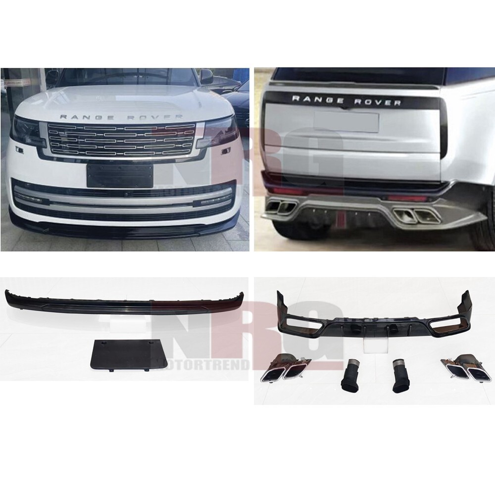 for 2023-2025 Range Rover Vogue front + rear lips diffuser + exhaust ...