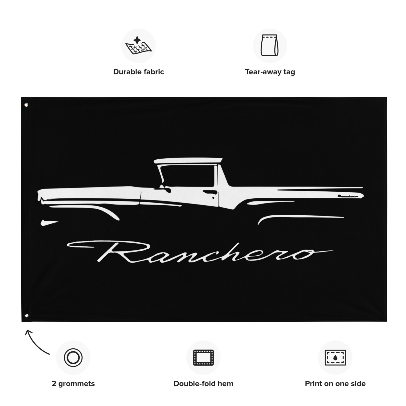 1957 Ranchero Classic Car Custom Garage Office Man Cave Banner Flag 34. ...