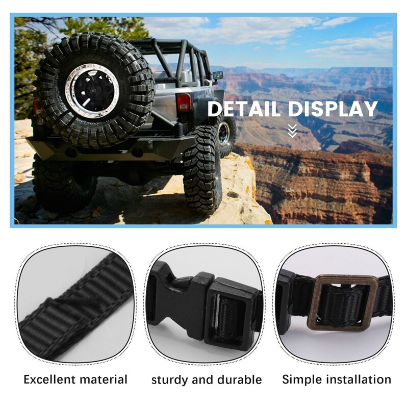 1X(5Pcs RC Car Roof Luggage Rack Rope Decorate Strap for 1/10 RC ...