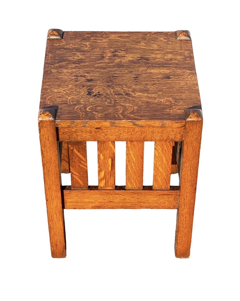 Antique Arts & Crafts Mission Oak Craftsman Table / Plant Stand ...