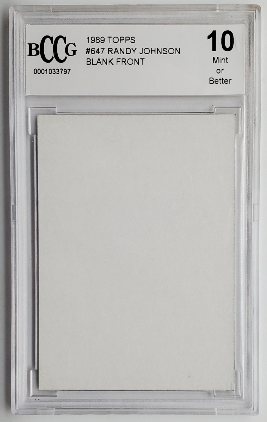 1989 Topps - Blank Front #647 Randy Johnson (RC) for sale online | eBay