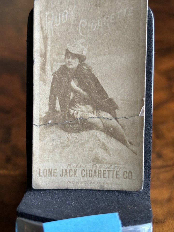 LATE 19th CEN. LONE JACK Cigarettes RUBY TOBACCO Card ACTRESS BILLIE ...