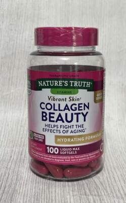 Nature's Truth Collagen Beauty, 100 Liquid Max Softgels Anti Aging Exp ...