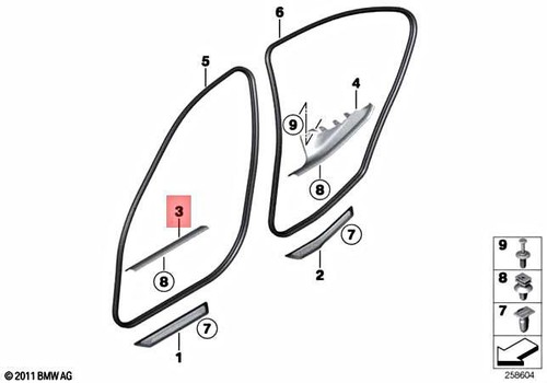 Genuine BMW Hybrid 3 M3 F30 F31 Cover Strip Entrance Inner Front ...
