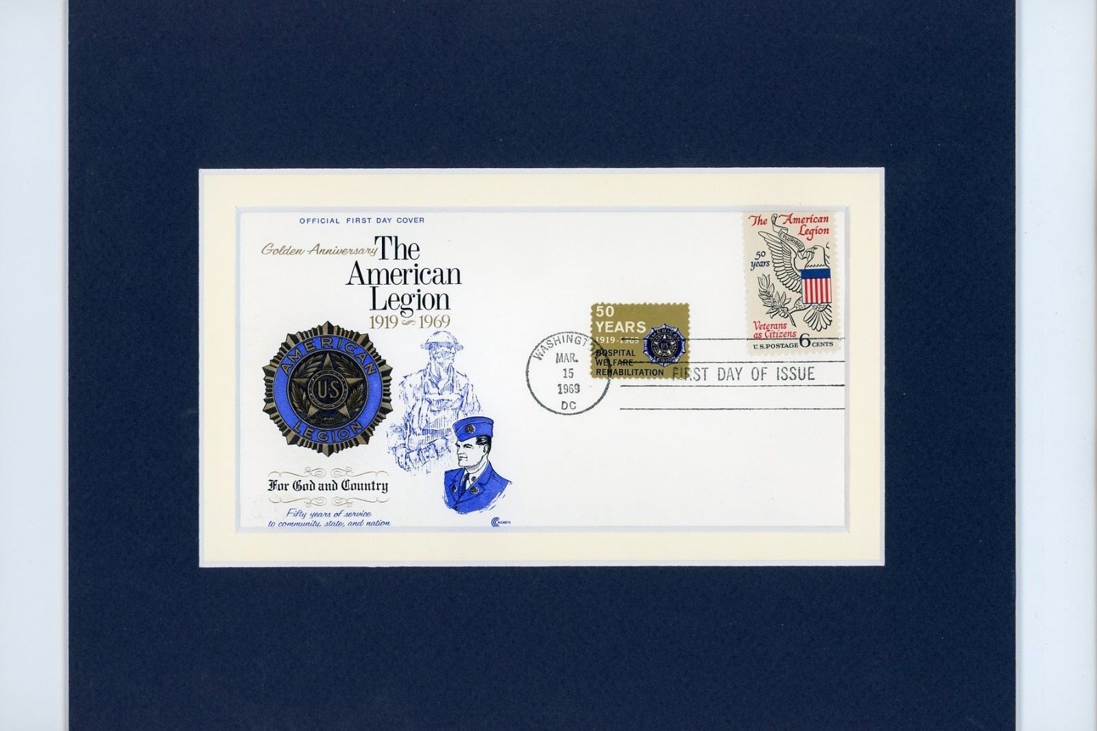 Honoring the American Legion & First Day Cover of its 50h Anniversary ...
