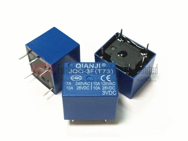 JQC-3F(T73)-3VDC Power Relay 10A 3VDC 5 Pins x 10pcs | eBay
