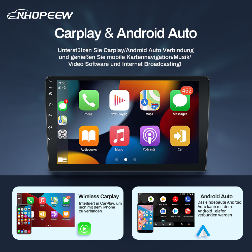 DAB+ Apple Carplay 32GB Android 13 Autoradio GPS Für VW Polo 6R 6C 9N ...