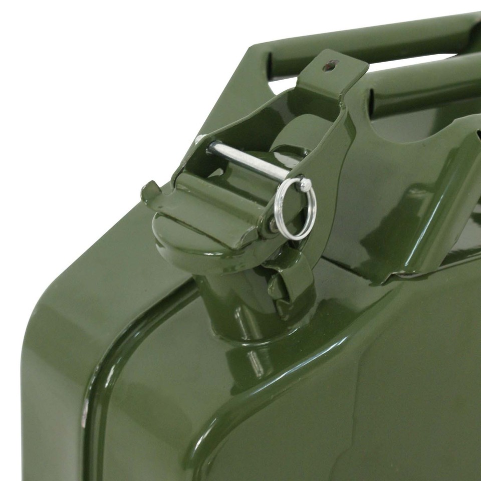 4xJerry Can 5 Gallon 20L Gas Gasoline Army NATO Military Metal Tank ...
