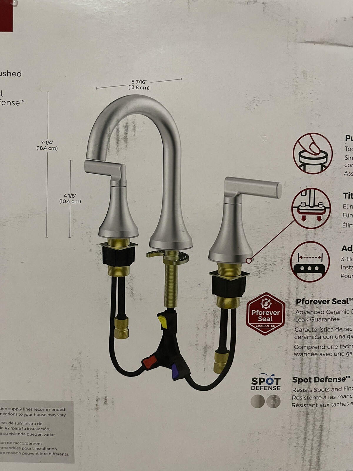 Pfister Vedra 8 in. Widespread Double Handle Bathroom Faucet in Brushed ...