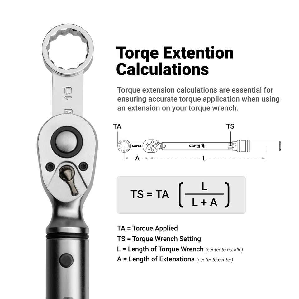Capri Tools 1/2 in. Drive Torque Adapter Set, 12-Point Box End, SAE, 8 ...