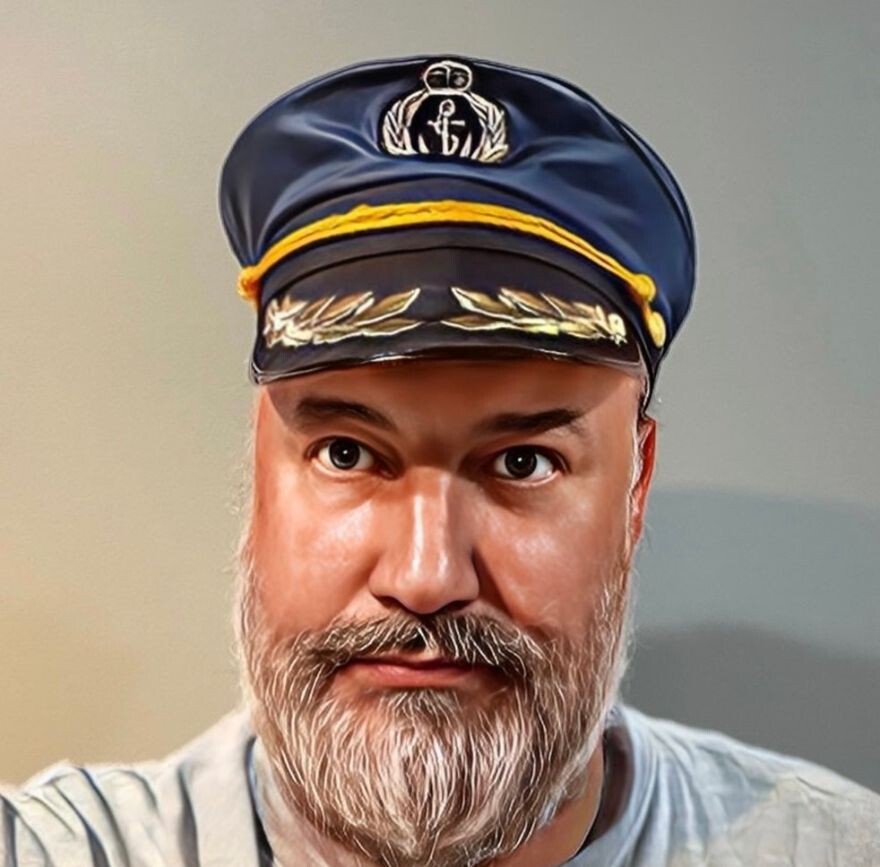 BLUE CAPTAIN NAVY SAILOR HAT Officer Uniform Adult Cap Naval Ship ...