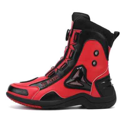 High Top Motorcycle Boots Men's Waterproof Motorcycle Shoes Racing ...