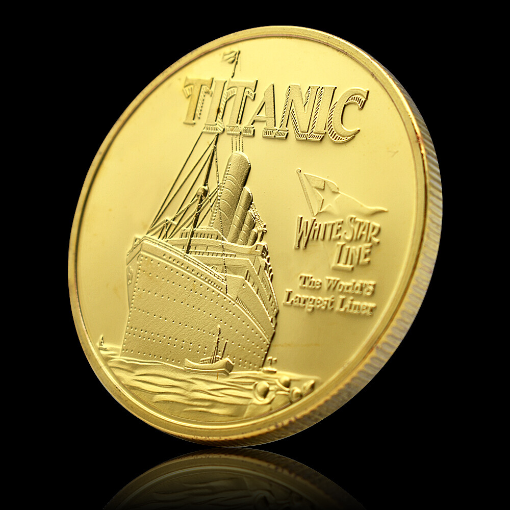 RMS Titanic Gold Coin Commemorative Medal The World Largest Liner ...