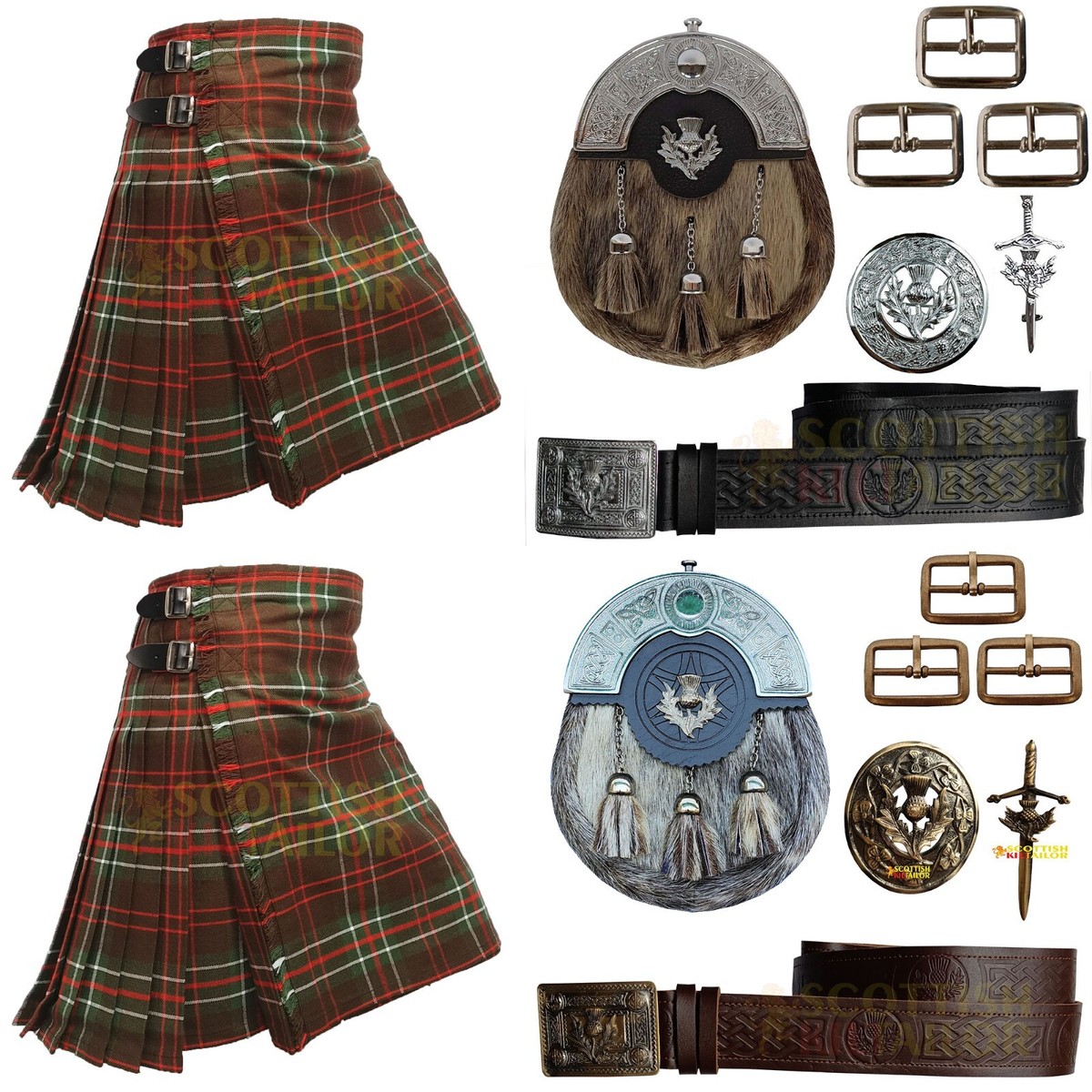 Mcdermott Clan Tartan Clan Clark Modern Tartan Kilt | Scottish Attire