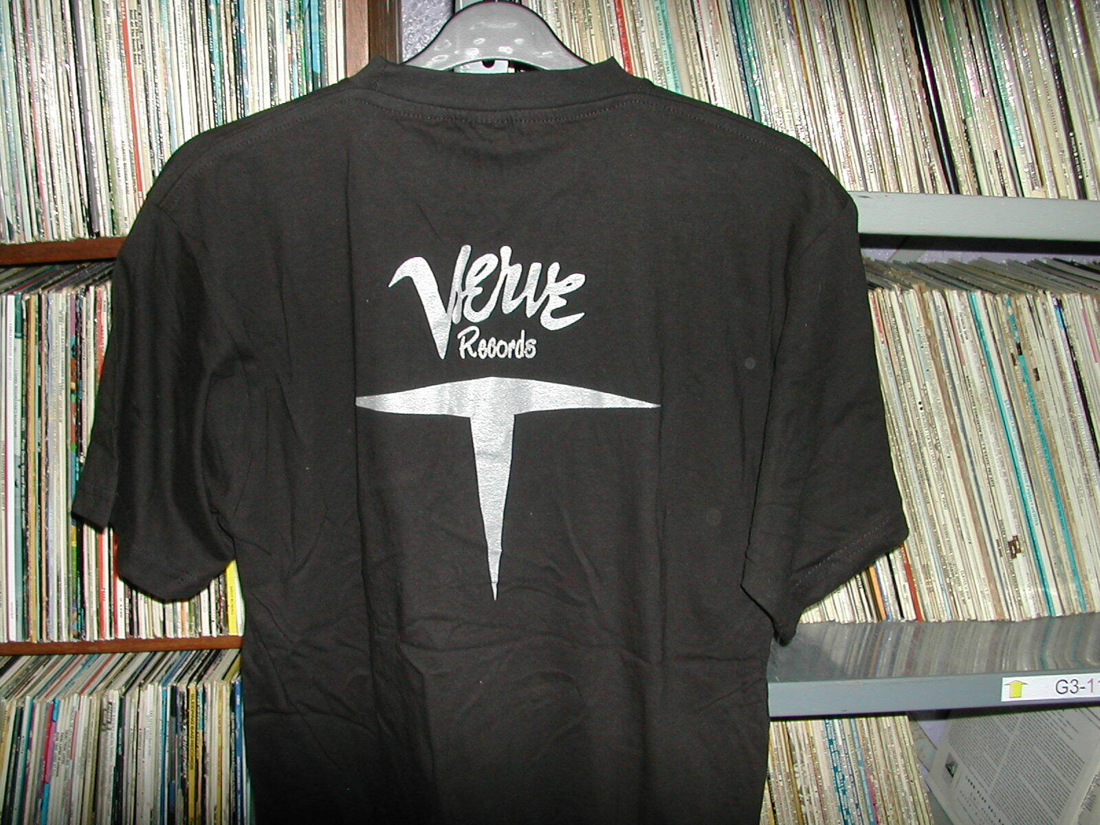 Verve record label T Shirt size Medium in black screen printed front ...