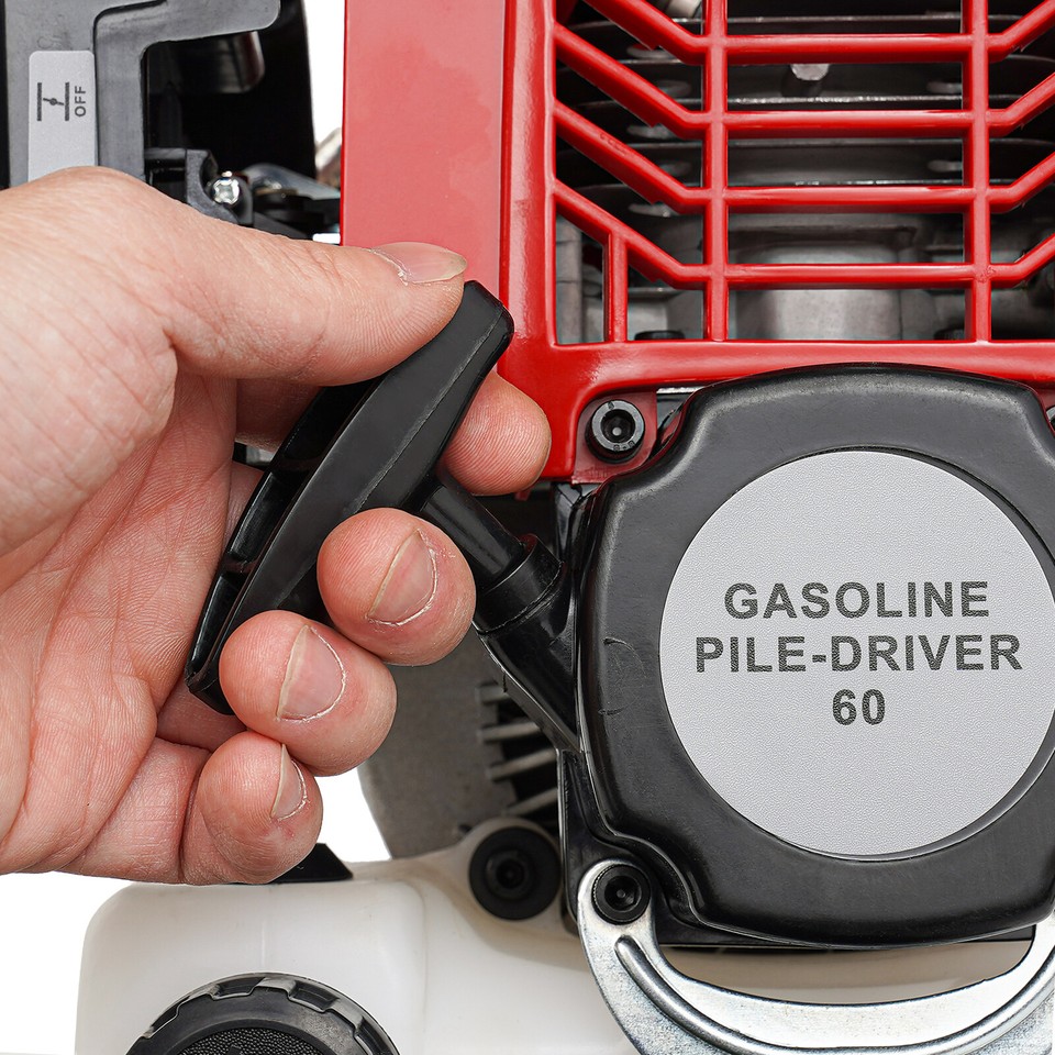 52CC Gas Powered T-Post Driver Fence Farm Push Pile Hand Pull Start Air ...