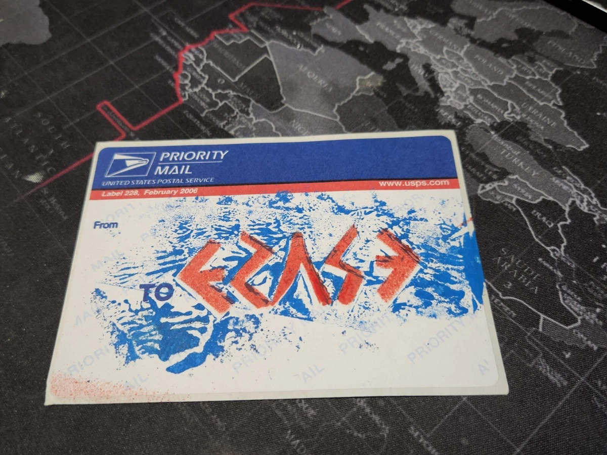 Priority Mail Sticker Graffiti