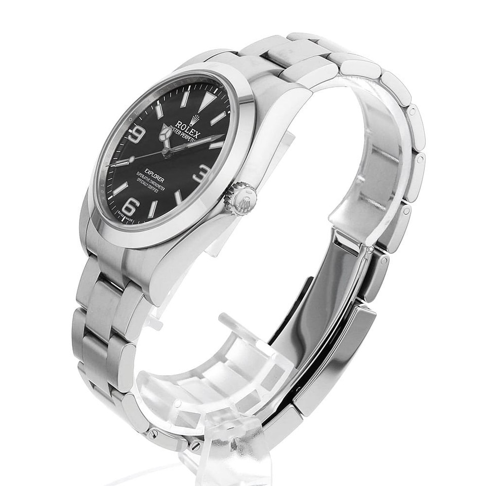 ROLEX Explorer I Late Model White 369 214270 black Random Number second ...
