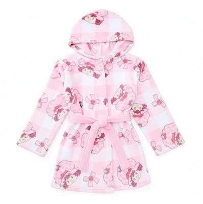Strawberry Shortcake Girls Soft Fleece Hooded Character Checkered Print ...