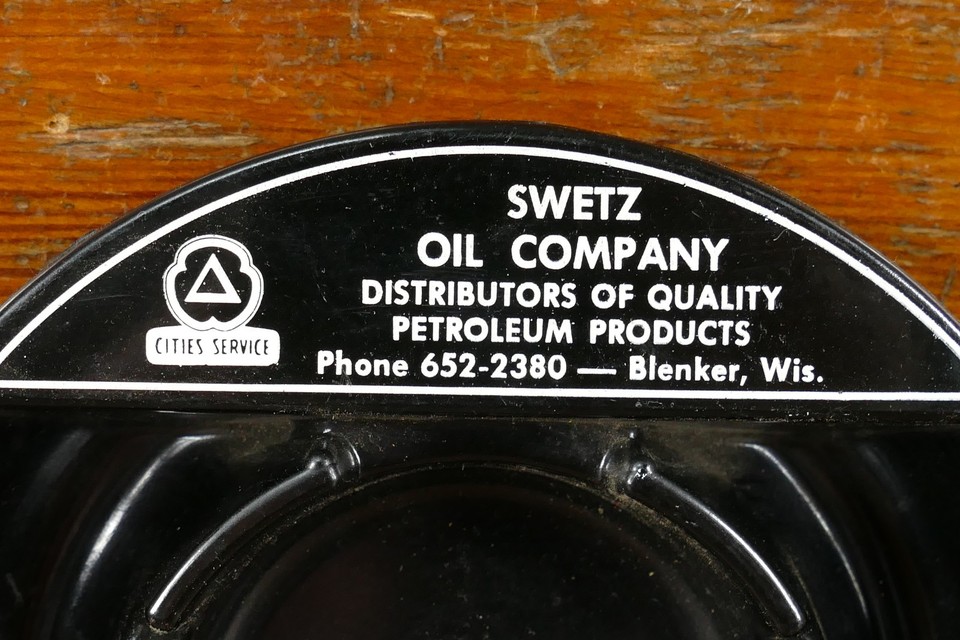 Vintage 1960s Swetz Oil Co Cities Service Advertising Ashtray Blenker ...