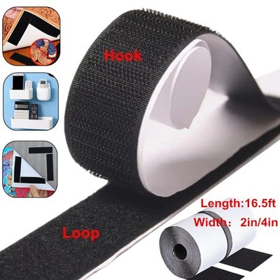 16.5ft Hook Loop Self Adhesive Fastener Tape Heavy Duty Double Sided ...