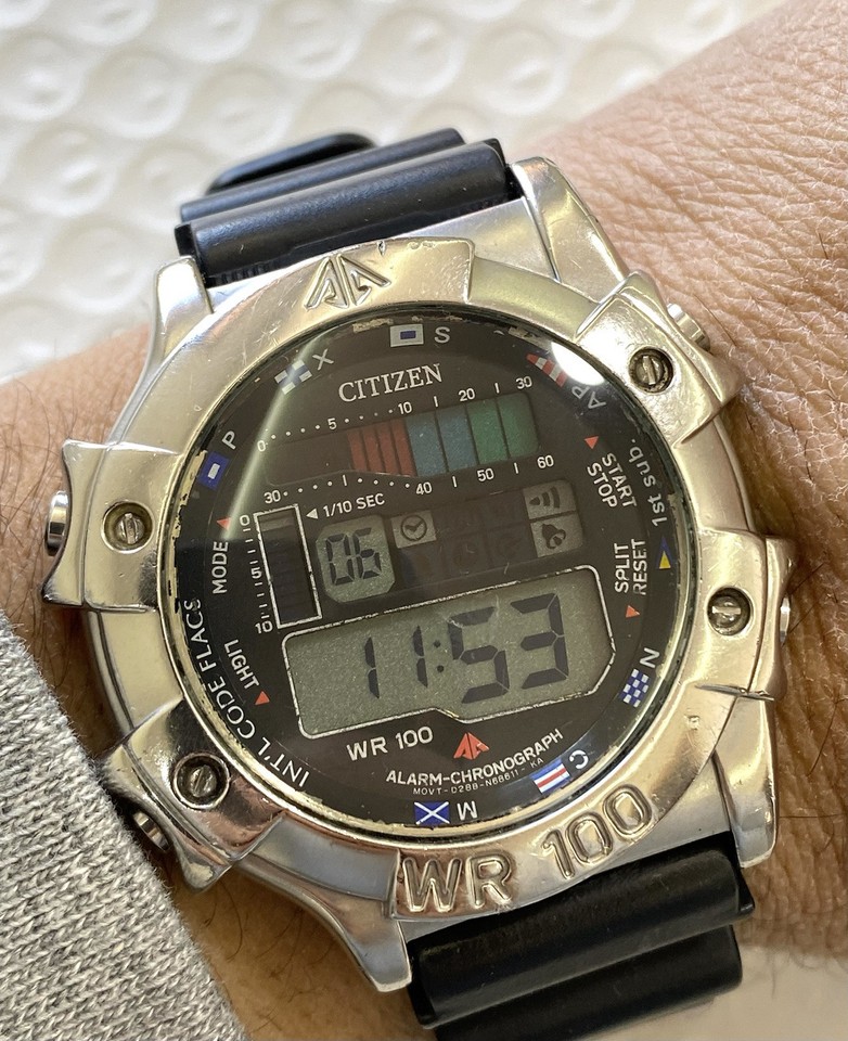 Citizen Promaster Windsurfing D28B-S63707 Men's Watch Quartz Alarm Chronograph | eBay