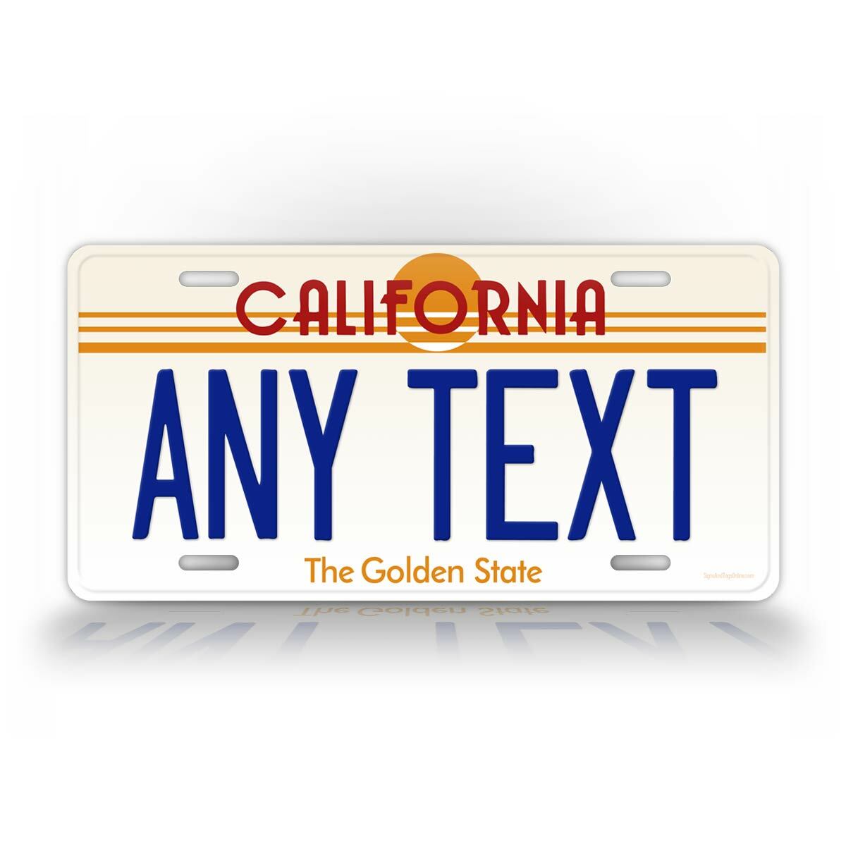 VINTAGE CALIFORNIA Custom License Plate 1980s Retro "Any Text ...