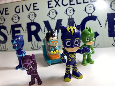 PJ Masks and Friends Lot Of 5 Deluxe Collection Just Play Frog Box ...