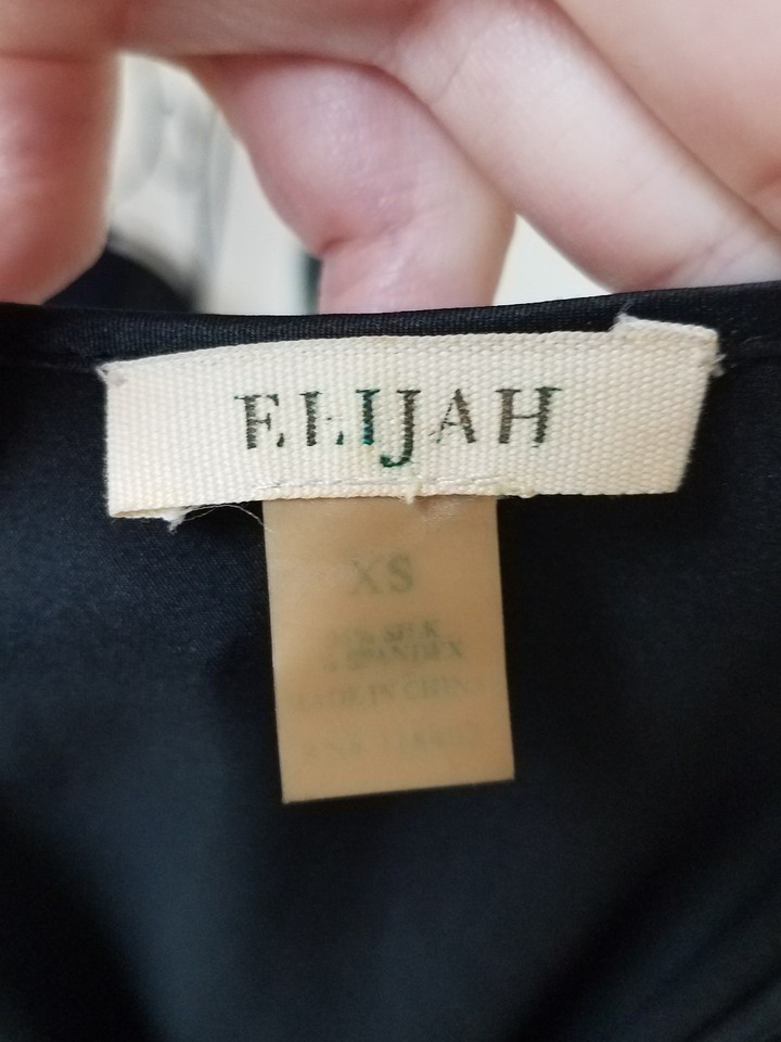 $378. Black Dress ELIJAH BRAND Black Silk Sleeveless A line Sz. XS | eBay
